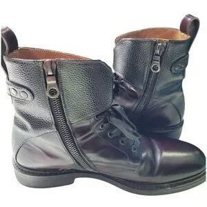 George Brown BILT | Shoes | Italian Leather Side Zip Laceup Ankle Boots ...